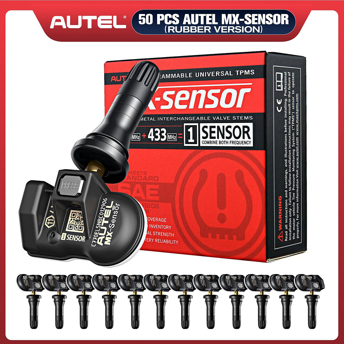 Sensor de borracha TPMS a granel Autel MX-Sensor- Autel Brasil