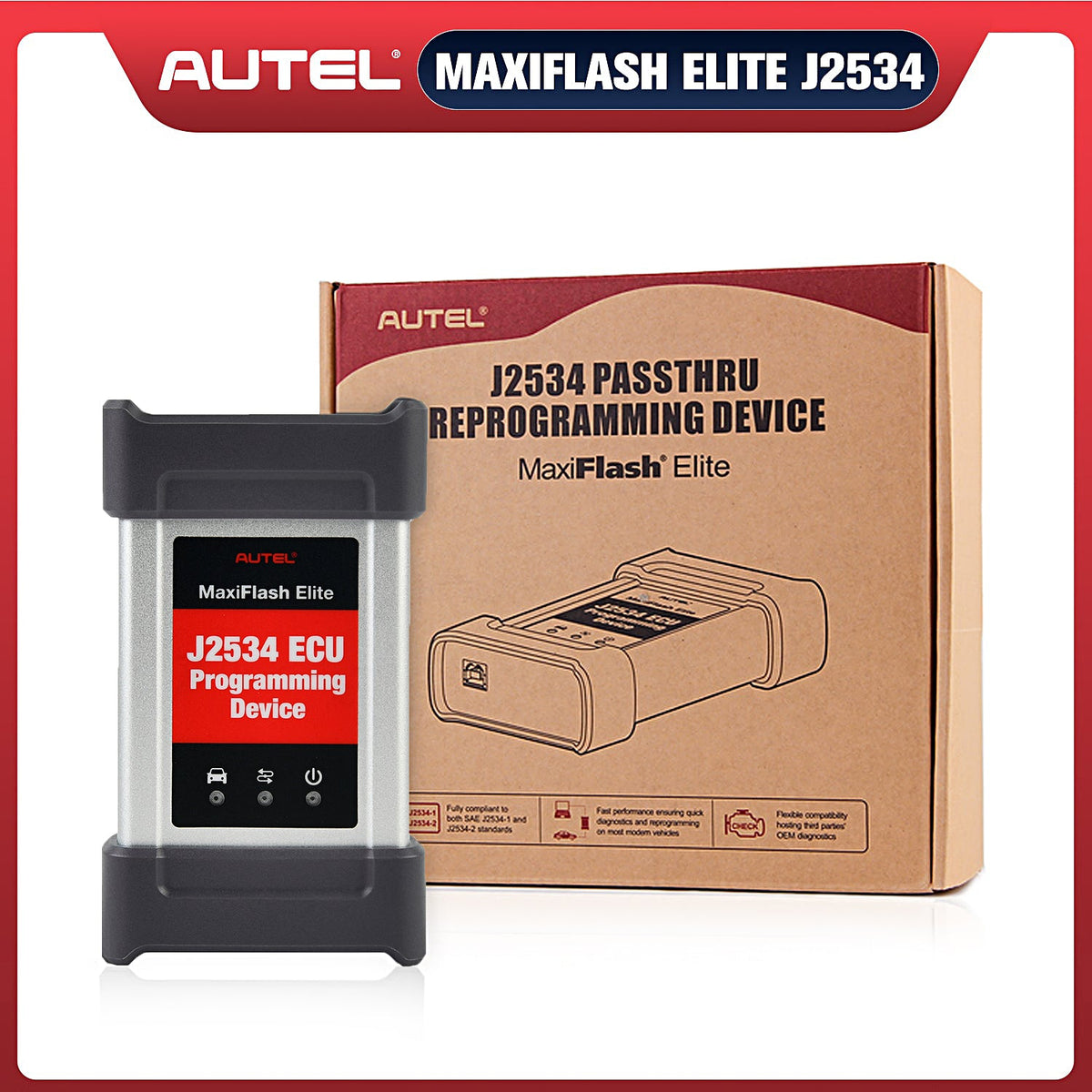 Ferramenta de Programação ECU Autel MaxiFlash Elite J2534- Autel Brasil