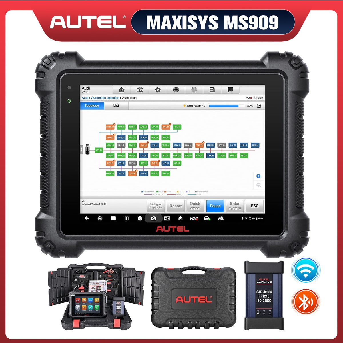Scanner Inteligente Autel MaxiSys MS909- Autel Brasil