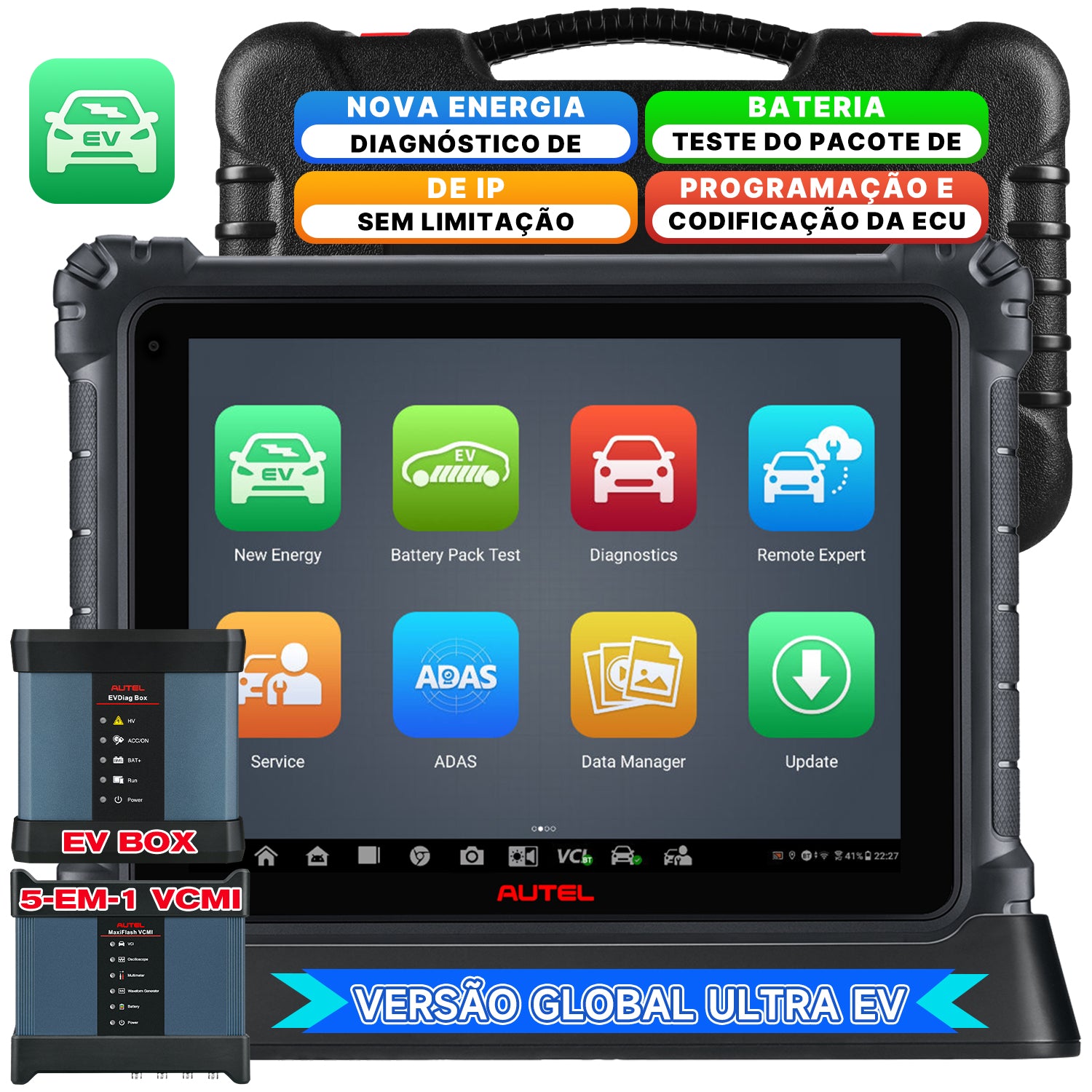 Ferramenta de Diagnóstico EV Autel MaxiSys Ultra EV- Autel Brasil