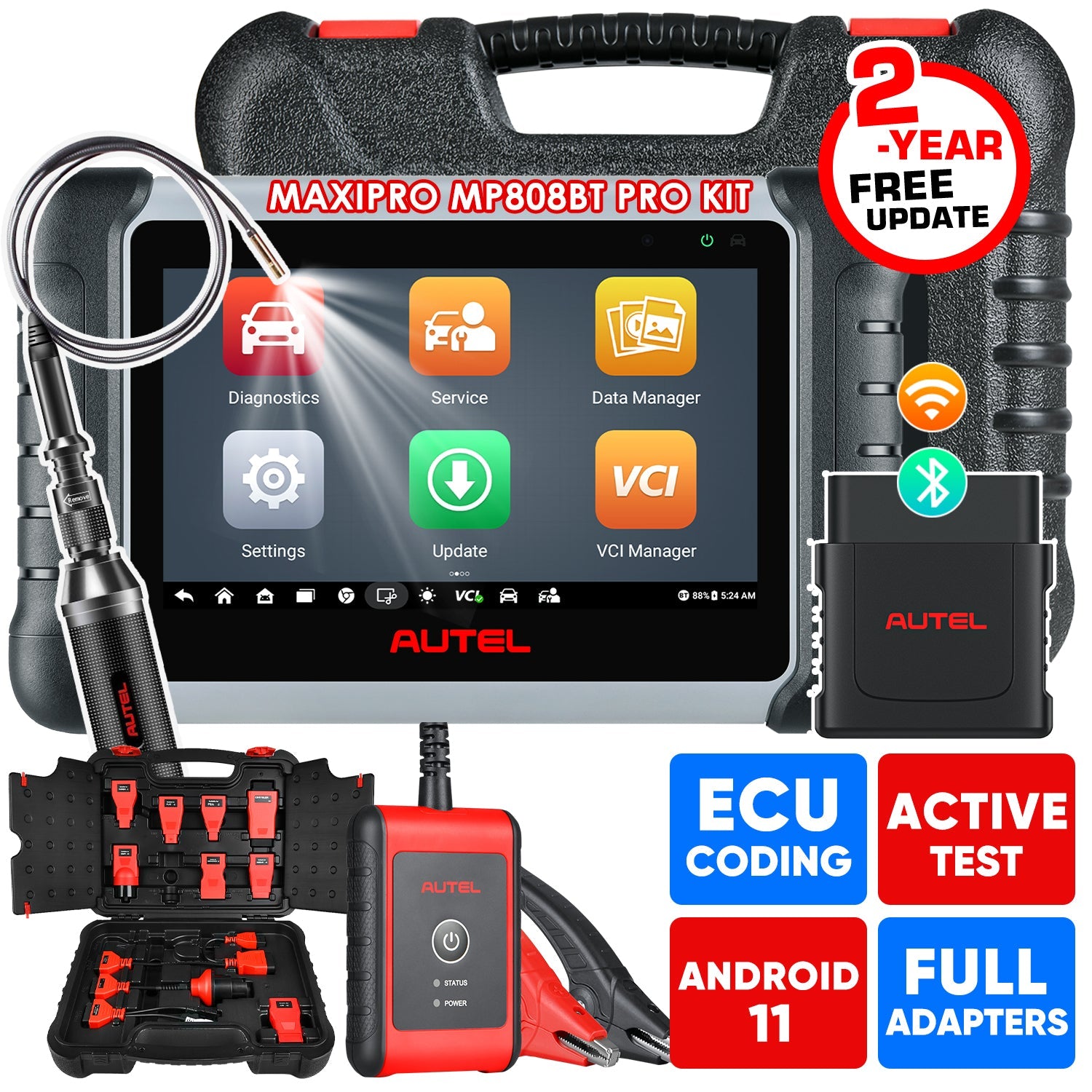 Todos os scanners de sistema Autel MaxiPRO MP808BT PRO KIT- Autel Brasil