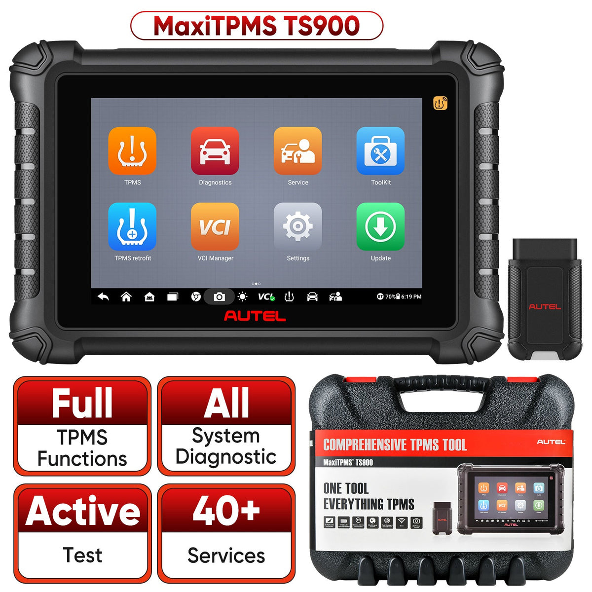 Ferramenta de Programação TPMS Autel MaxiTPMS TS900- Autel Brasil